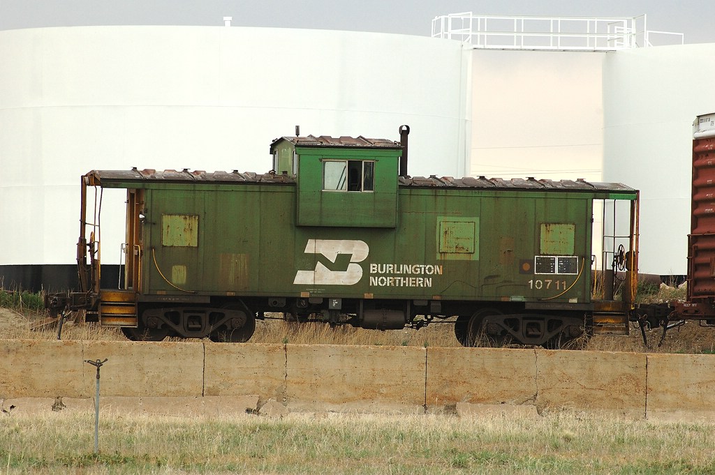 BN 10711, Wide-Vision Caboose, ex Pool Caboose, working in local service
